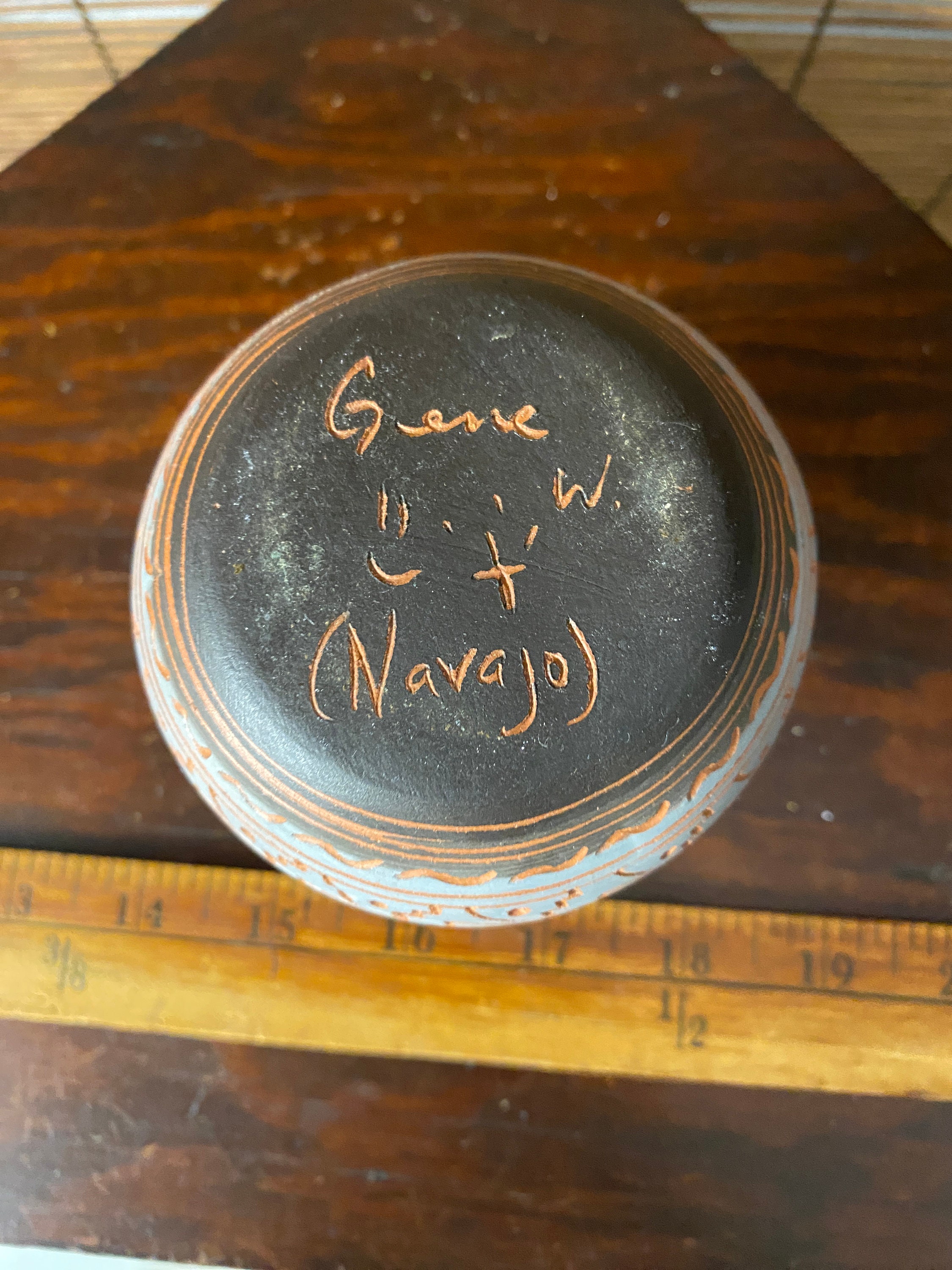 Navajo Redware Pottery Vase With Artist Signature Gene W. - Etsy