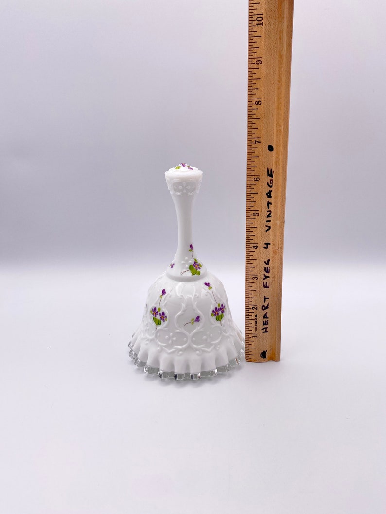Fenton Spanish Lace Crest With Violets Bell - Etsy