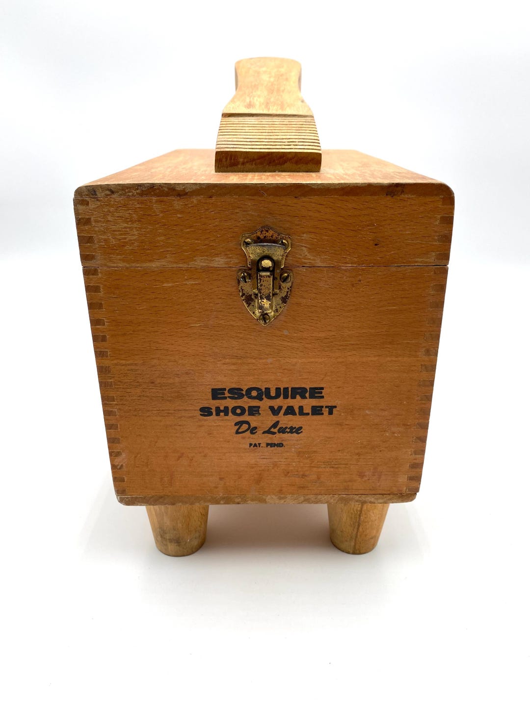 1950s Esquire Deluxe Shoe Shine Box With Various Brushes Etsy