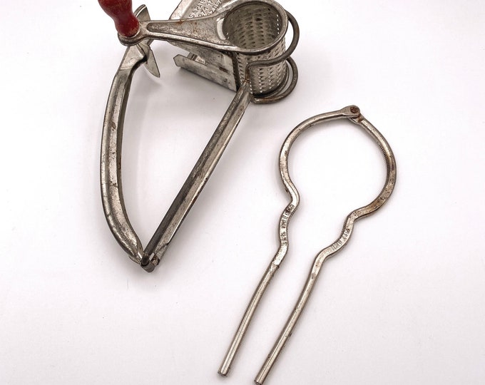 Vintage Red Wood Handled Mouli Cheese Grater and Jar Opener - Etsy