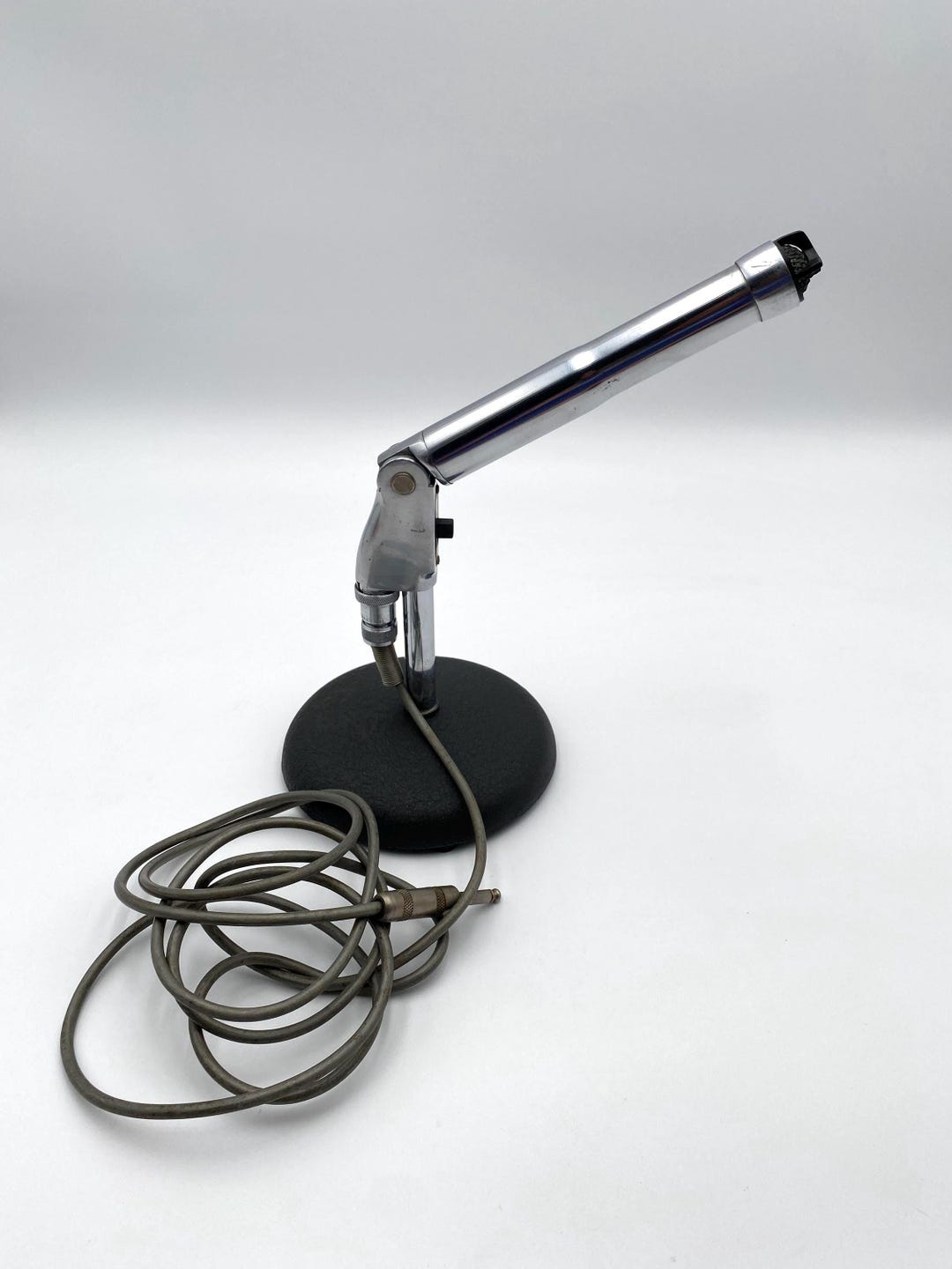 Microphone With Stand and Cable 1960's, Unbranded Vintage Musical ...