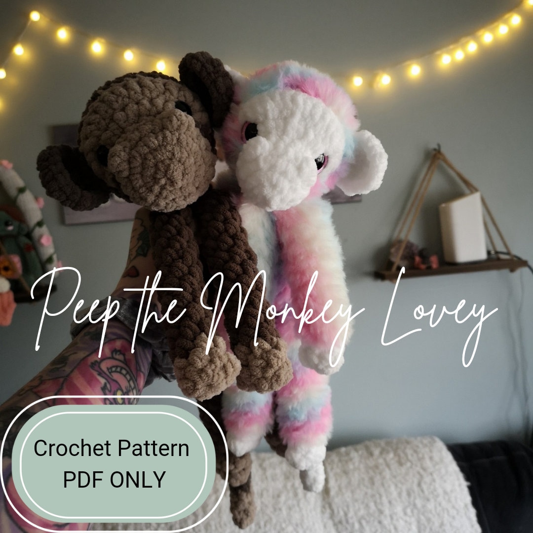 Peep the Monkey Lovey Crochet Pattern PDF ONLY - Etsy