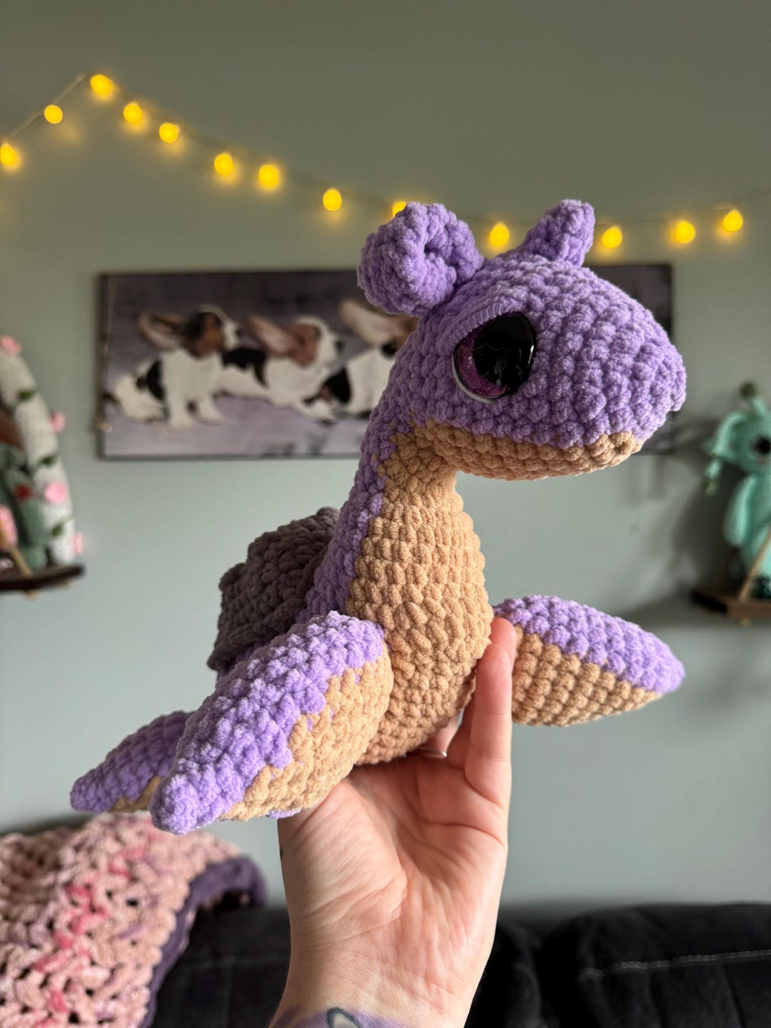 Sea Dragon Crochet Plushie - Lapras Inspired Handmade - Etsy