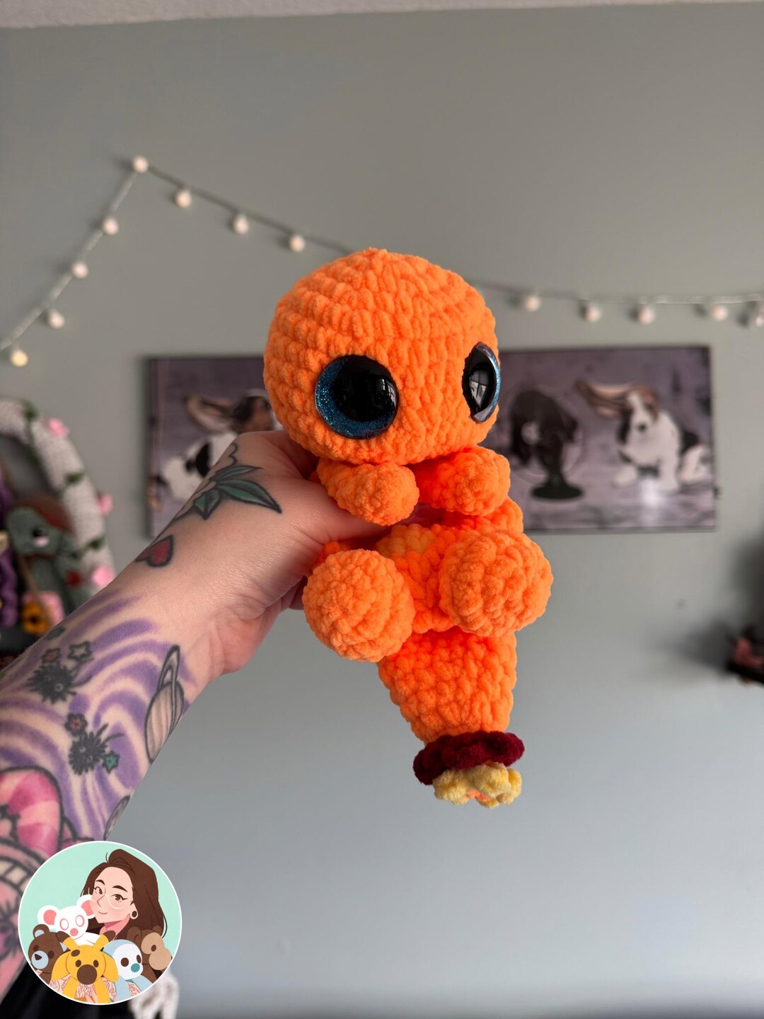 READY TO SHIP -fire Salamander Insprired Charmander Crochet Plushie - Etsy