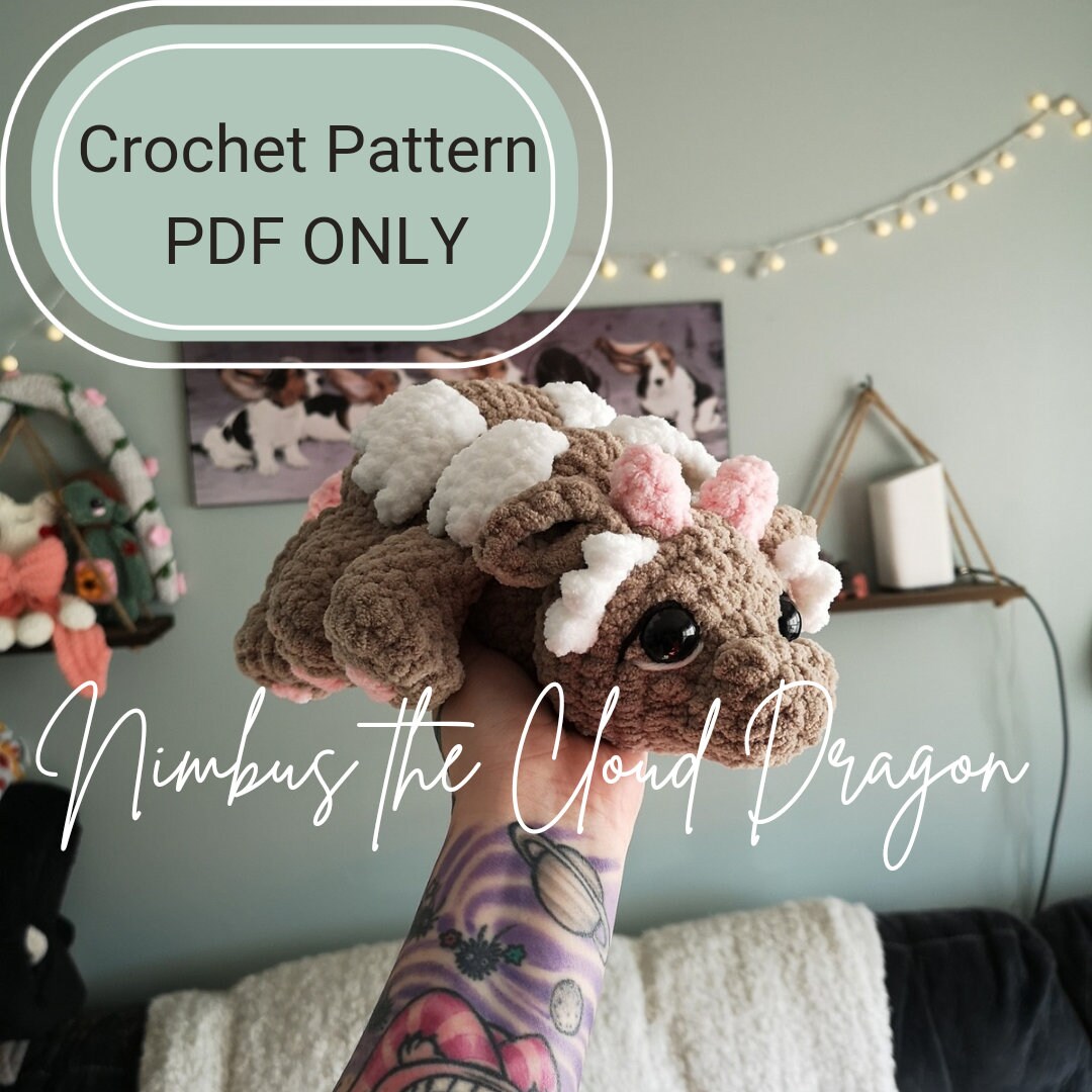 Nimbus the Cloud Dragon Crochet Pattern PDF ONLY - Etsy