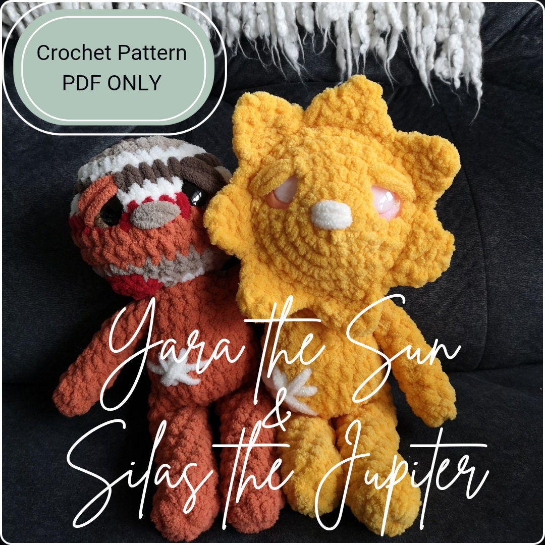 2 in 1 Yara the Sun and Silas the Jupiter Starchildren Crochet Pattern ...