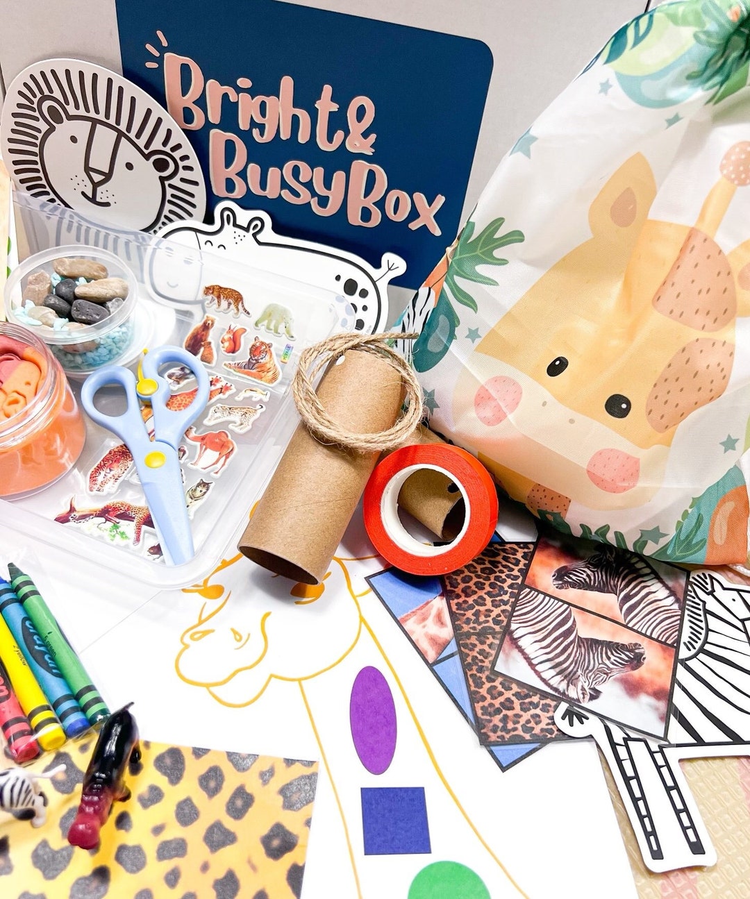 Safari Themed Activity Box, Activity Box for Toddlers, Sensory Play Box ...