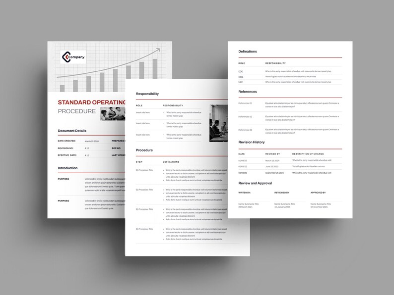 Standard Operating Procedure Template: Editable SOP Document (indesign ...