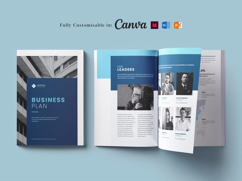 Business Planner Template: Brochure Template, MS Word, Canva, Indesign ...
