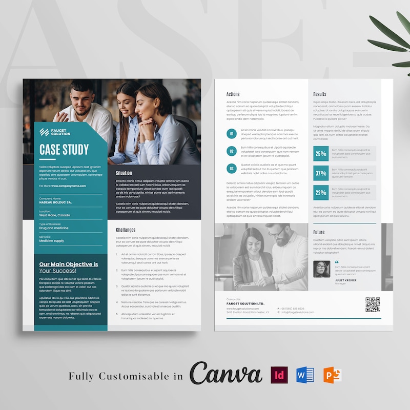 Case Study Ppt Template - Etsy