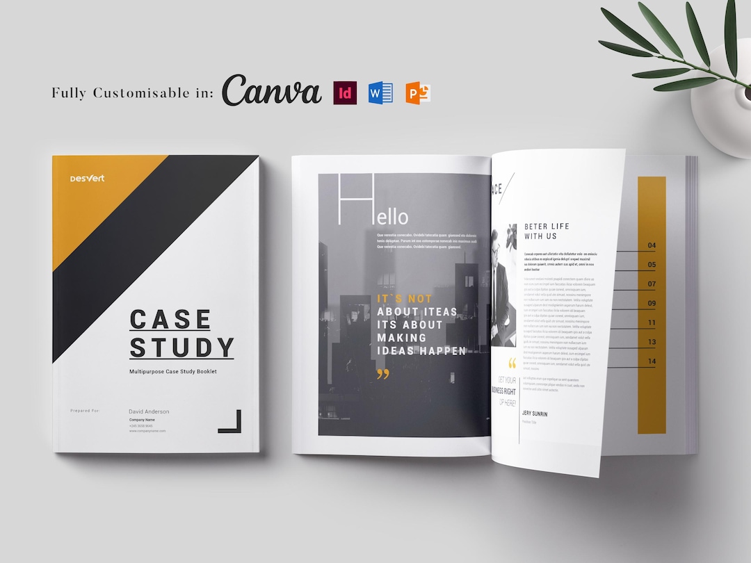 Case Study Template, Project Case Study, Project Report, Business Study ...