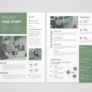 Professional Case Study Template: Corporate Flyer Design (PPT, Canva ...