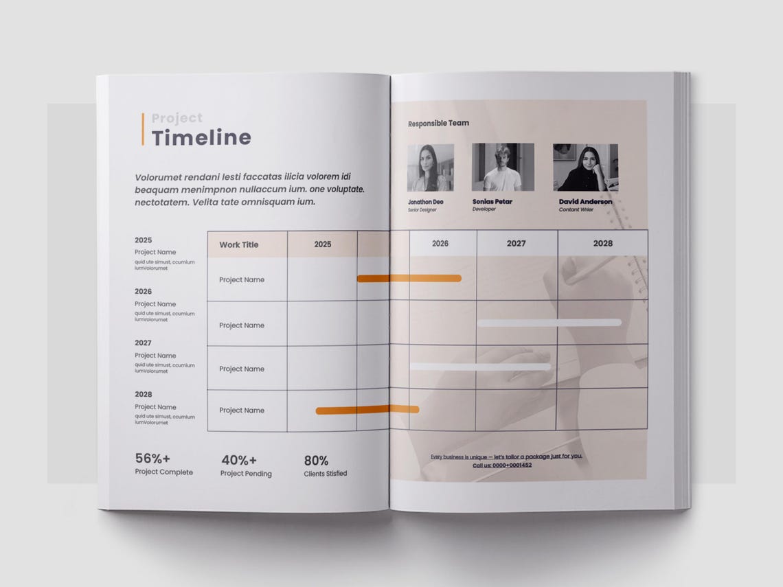 Professional Business Proposal Template: 16-page MS Word, Canva ...
