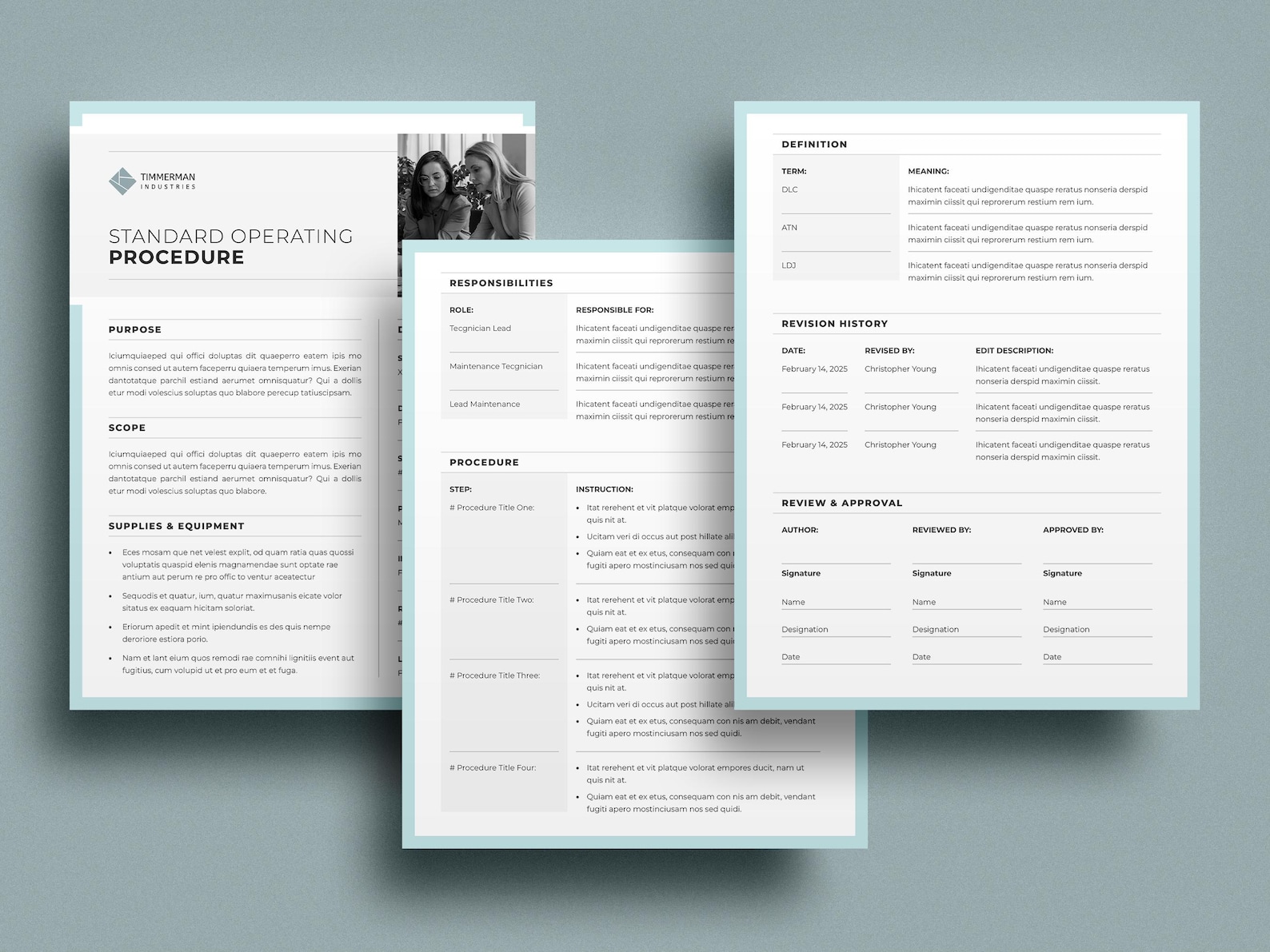 Standard Operating Procedure Template, SOP Template, Project Plan ...