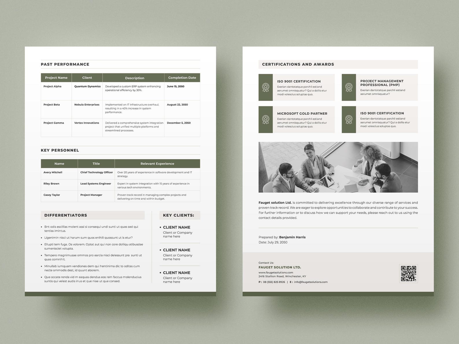 Capability Statement Template: Corporate Business Design (A4 & US ...