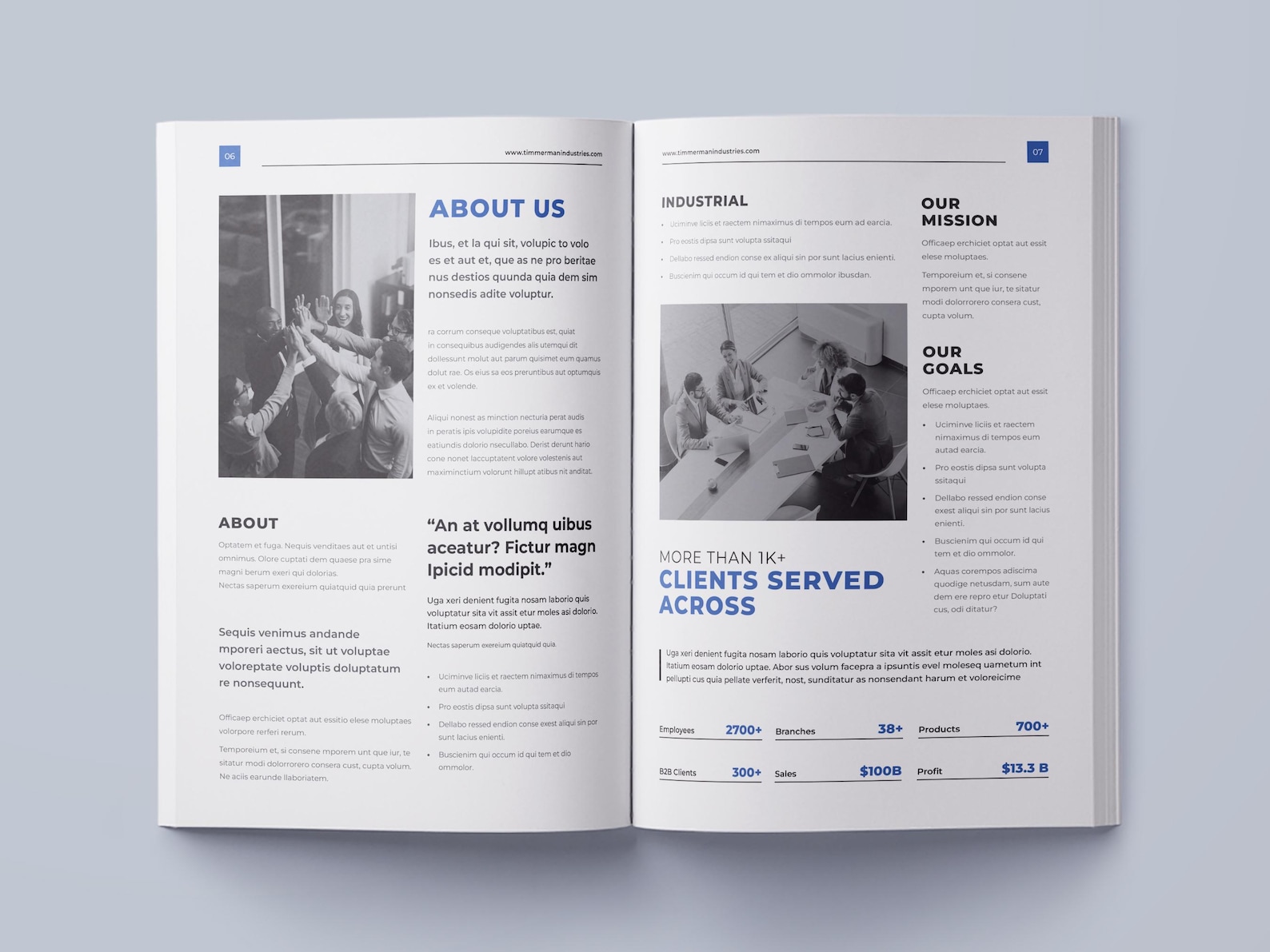 Company Profile Template, Corporate Handbook, Business Brochure Design ...