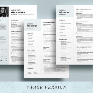 Resume Template, ATS Resume, Professional Modern Resume, CV Template ...