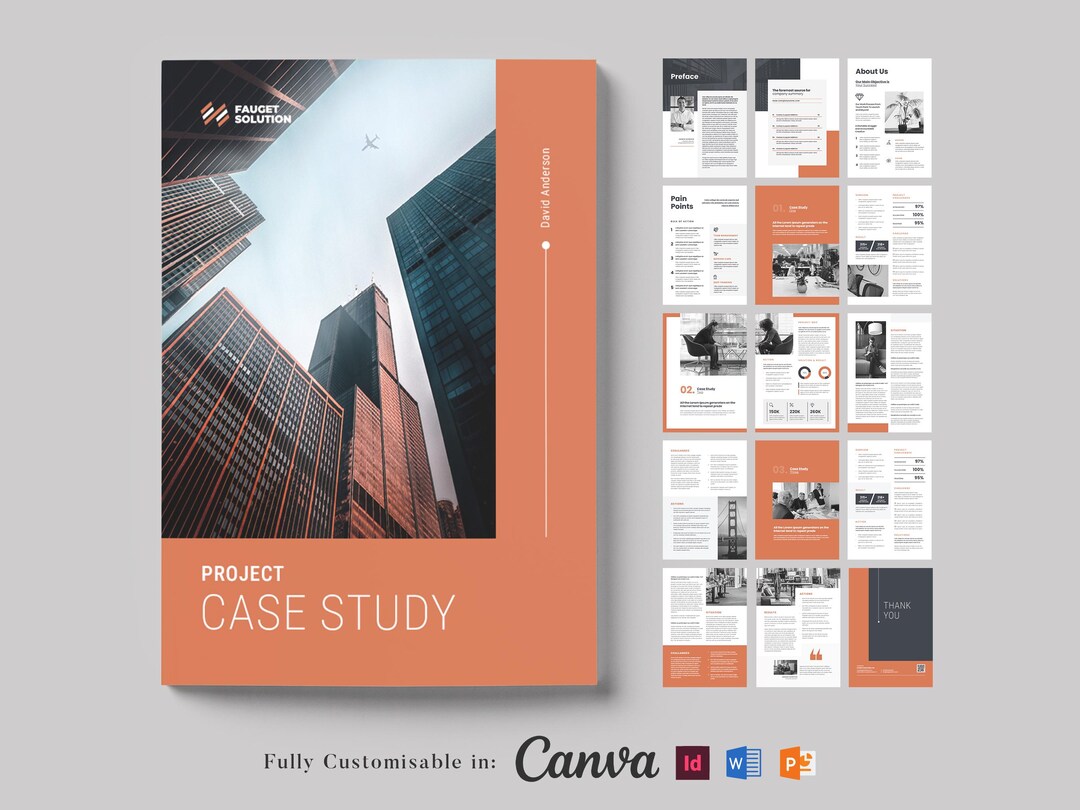 Case Study Template, Canva Case Study, Marketing Brochure, Data Sheet ...