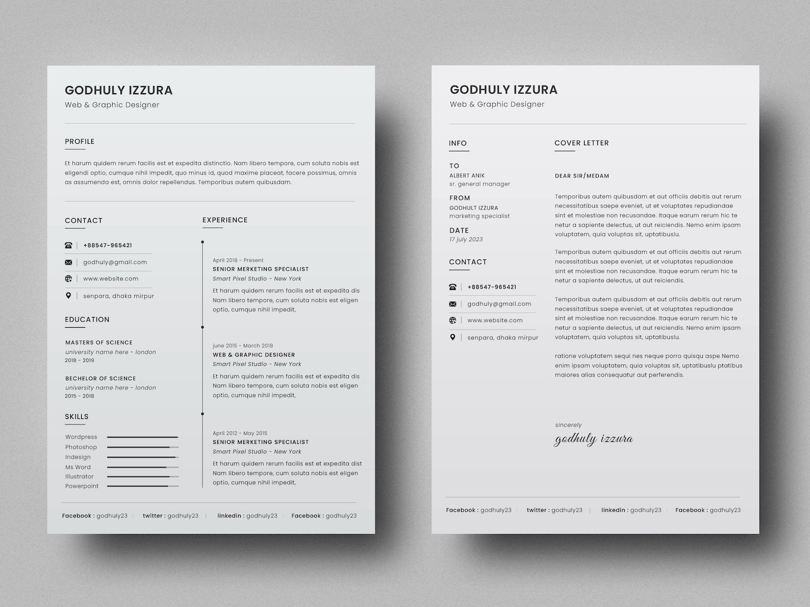 Resume Template, Professional Resume, CV Template, Executive Resume ...