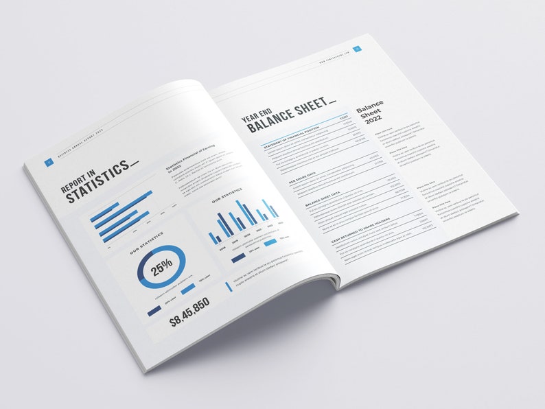 Modèle de rapport annuel, modèle MS Word, modèle InDesign, rapport d ...