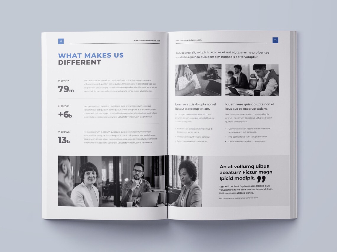 Company Profile Template, Corporate Handbook, Business Brochure Design ...