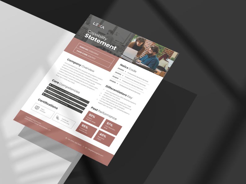 Business Capability Statement Template: Marketing Statement, Company Overview (A4 Paper) - Etsy