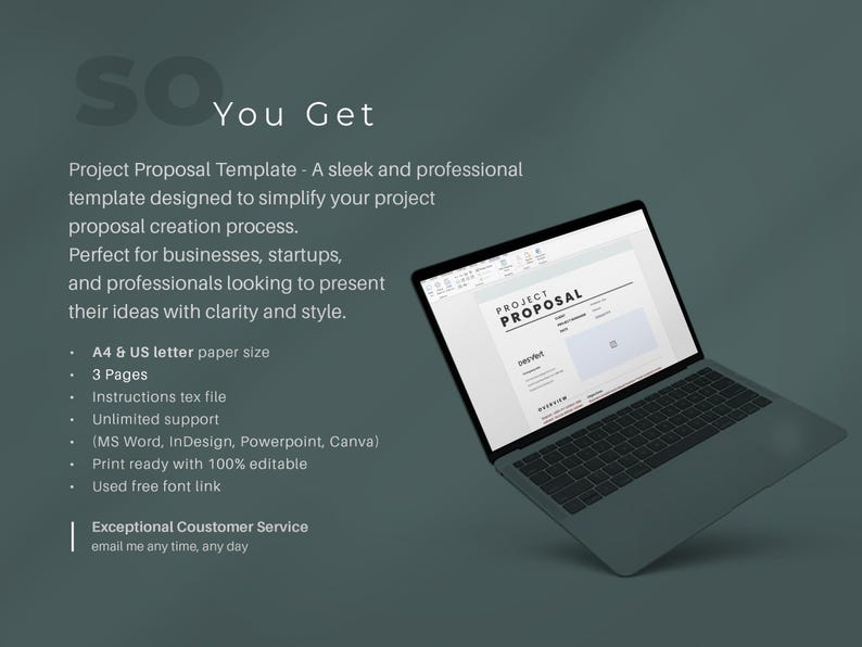 Project Proposal Template: Corporate Client, Canva & Word - Etsy
