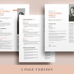 Professional Resume Template Bundle: Modern CV, ATS Compatible ...