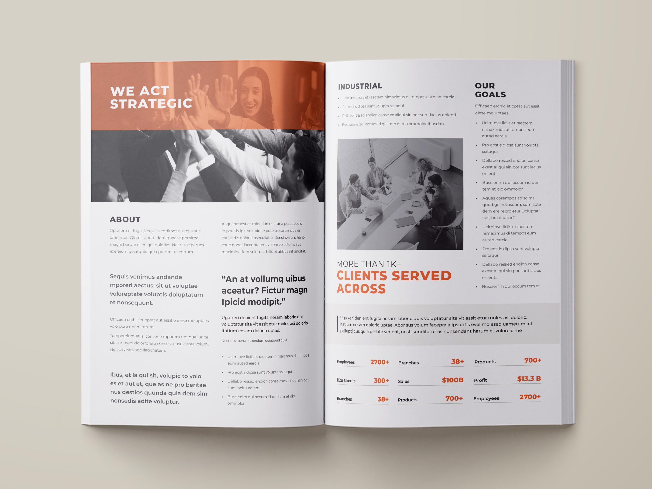 Company Profile Template: Business Brochure Design (indesign, Canva ...