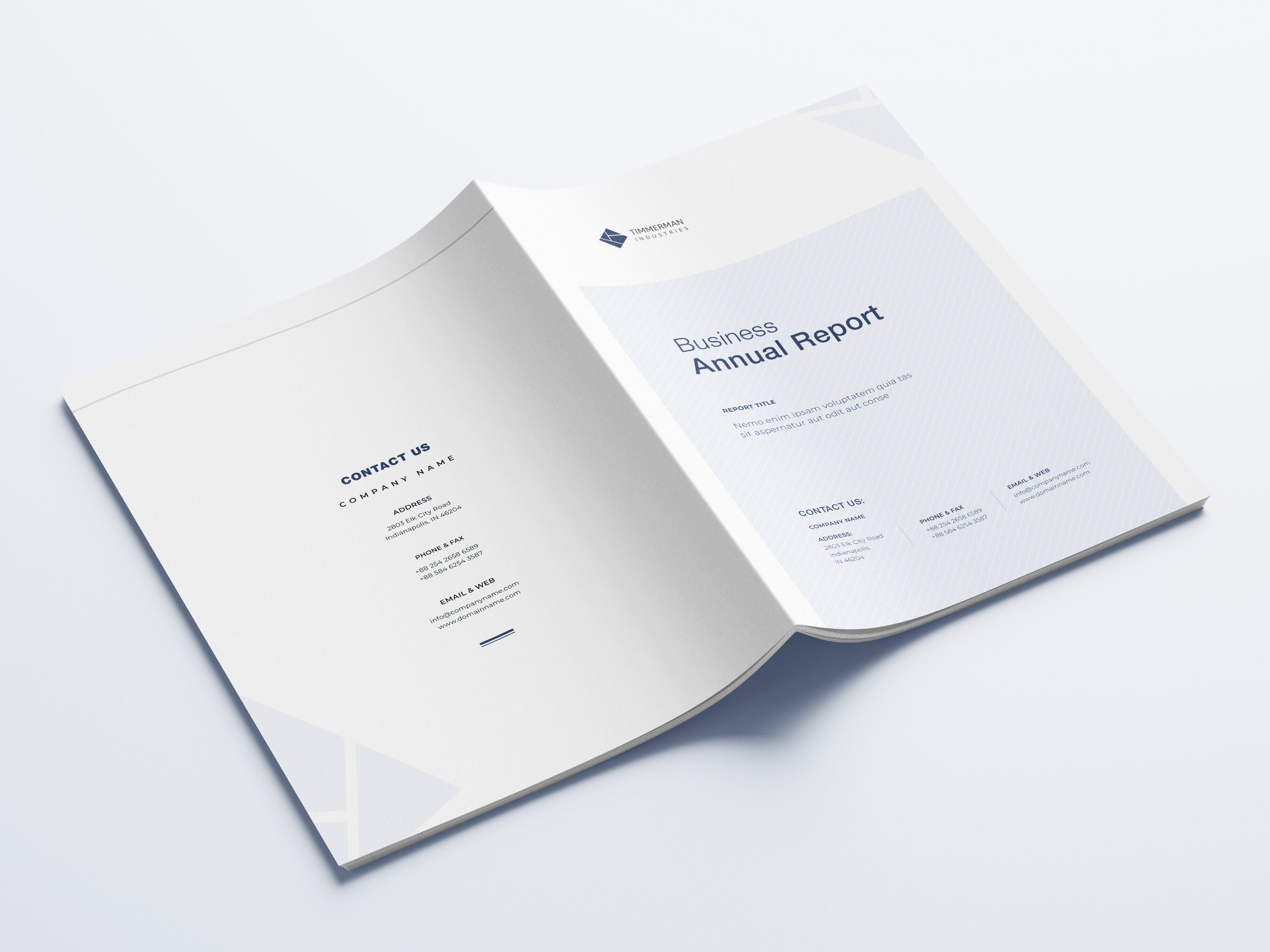 Annual Report Template, MS Word Template, Indesign Template, Corporate ...