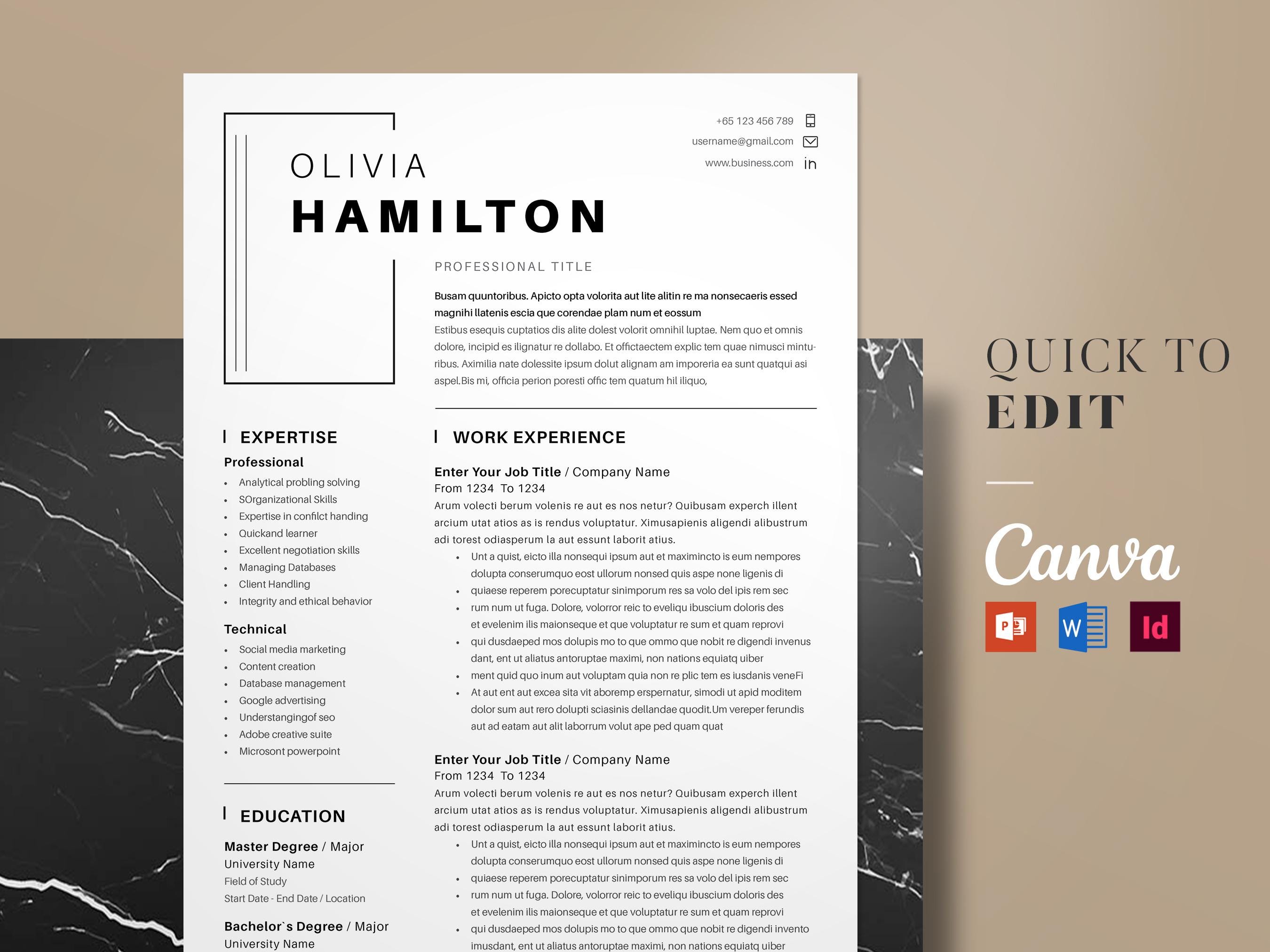 ATS Compatible Resume Template, Resume Template, Professional Modern ...