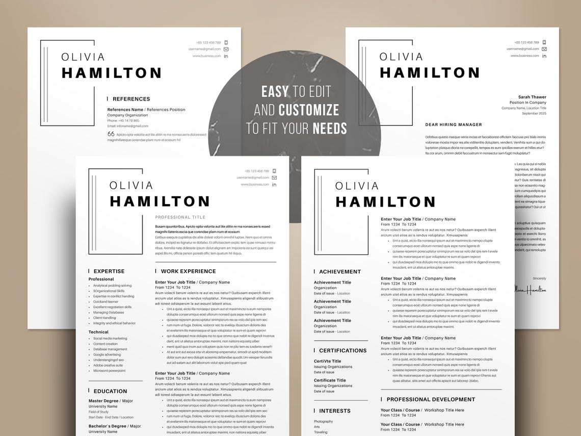 ATS Compatible Resume Template, Resume Template, Professional Modern ...