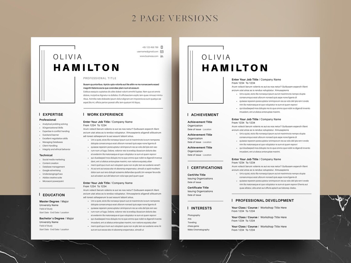 ATS Compatible Resume Template, Resume Template, Professional Modern ...