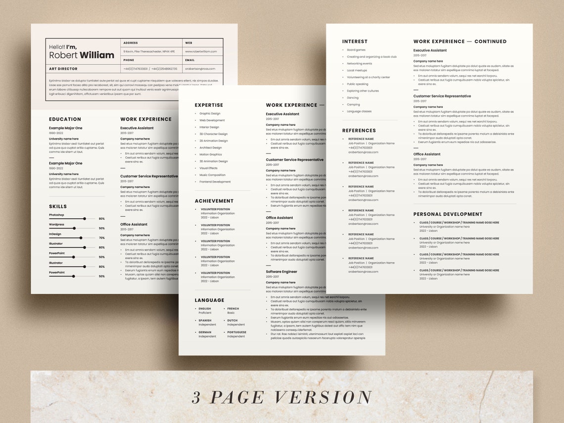 ATS Compatible Resume Template CV Template Resume Word - Etsy