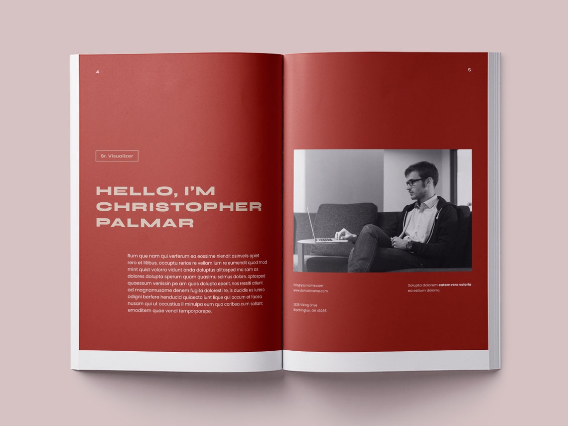 Portfolio Template MS Word Template Indesign Template - Etsy