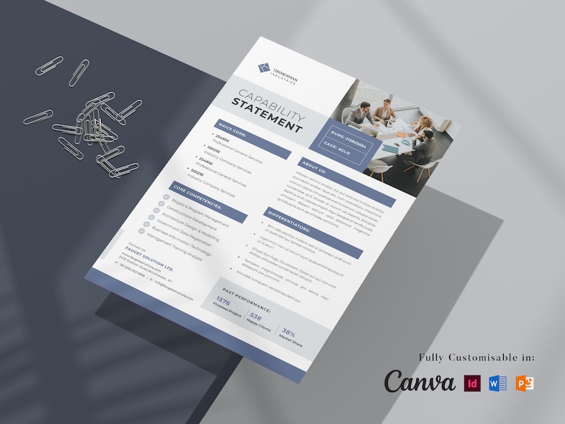 Business Capability Statement Template: Marketing Statement, Company ...