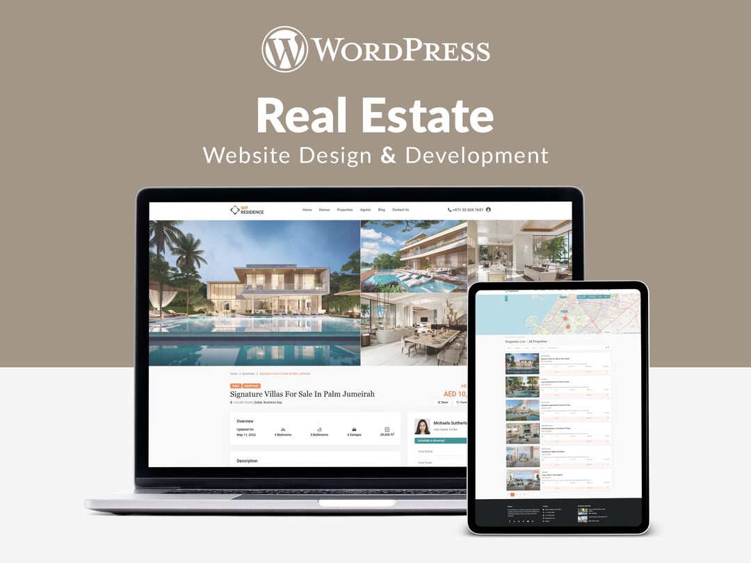 Real Estate Website Design: Property Listing, Wordpress Elementor - Etsy