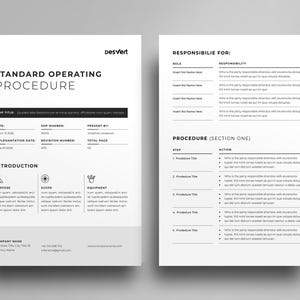 Editable SOP Template: Standard Operating Procedure, A4 & US Letter - Etsy
