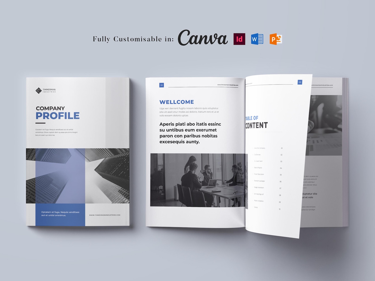 Company Profile Template, Corporate Handbook, Business Brochure Design ...