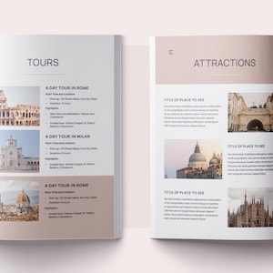Editable Travel Itinerary Template: Travel Magazine, Canva, Indesign ...