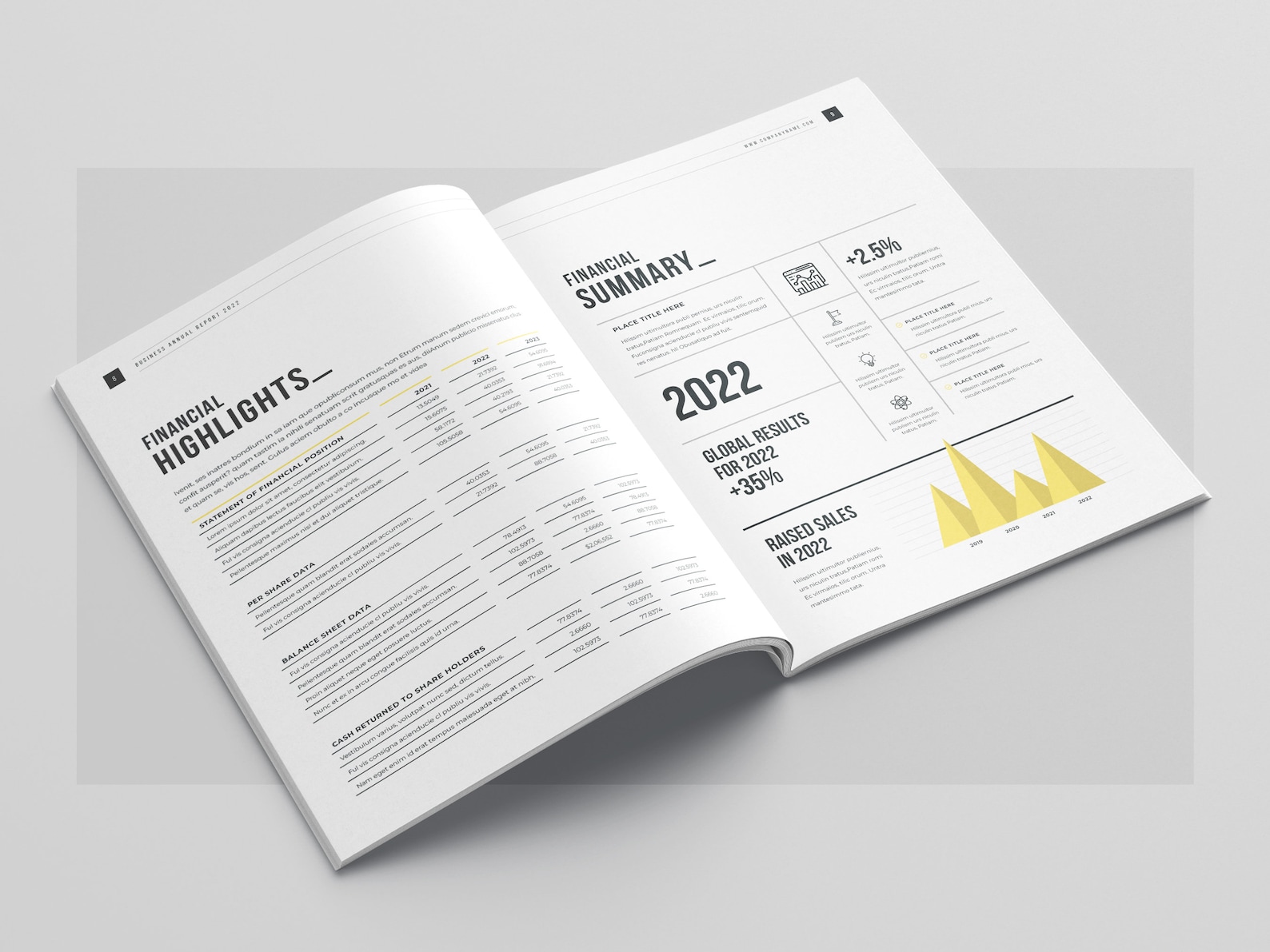 Annual Report Template: 16 Page Corporate Design, Project Report (canva ...