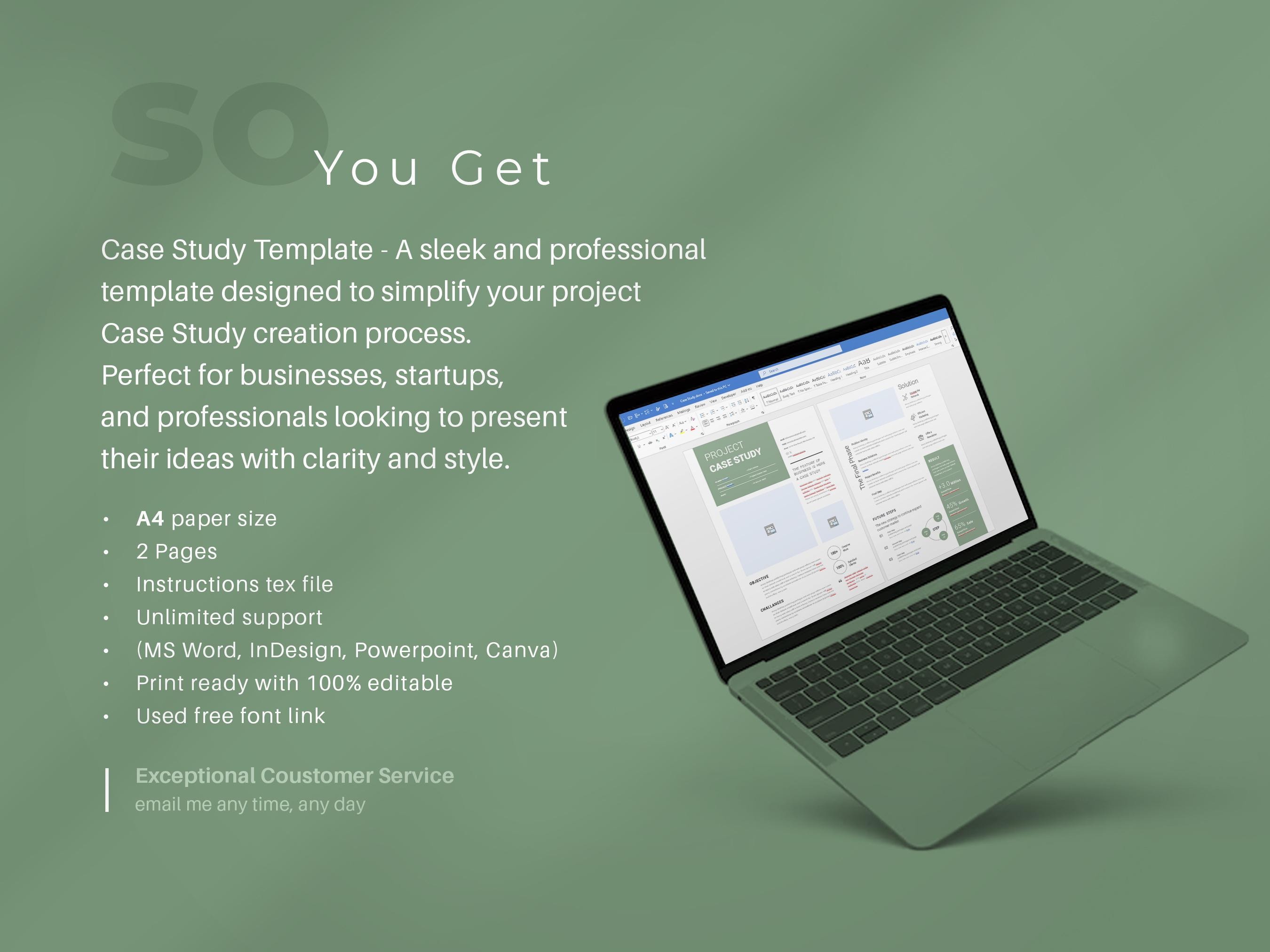 Professional Case Study Template: Corporate Flyer Design (PPT, Canva ...