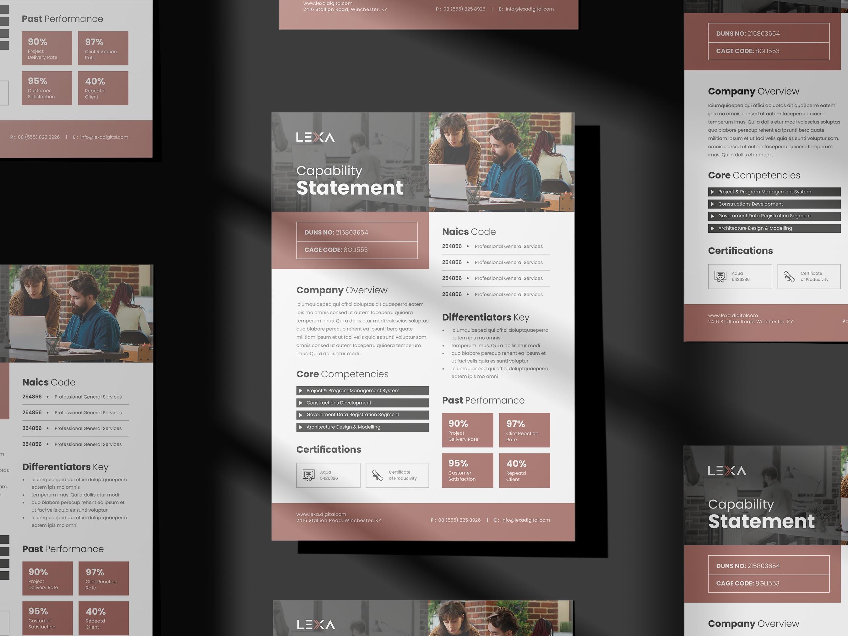 Business Capability Statement Template: Marketing Statement, Company ...