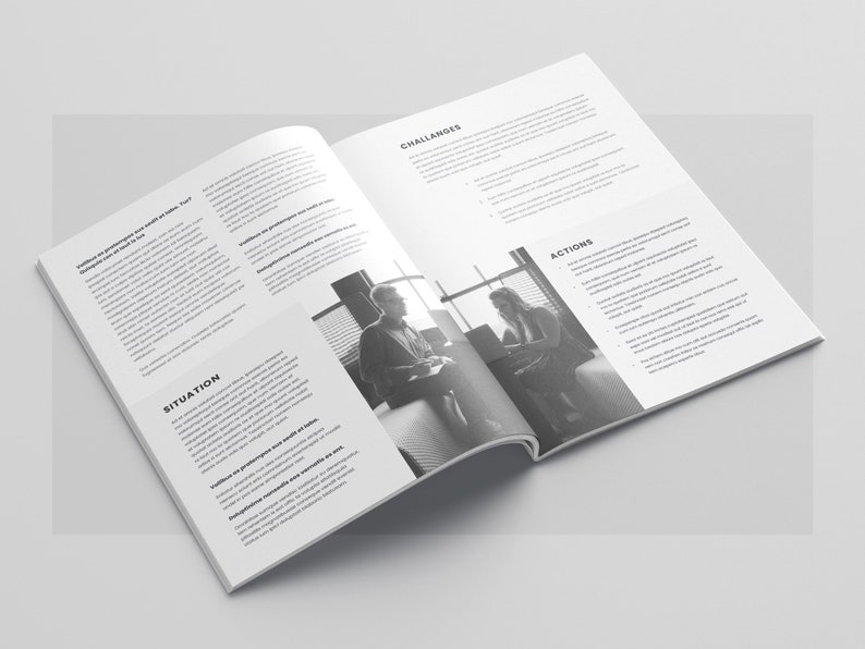 16-page Case Study Template: Business Proposal, Data Sheet (canva, Word ...