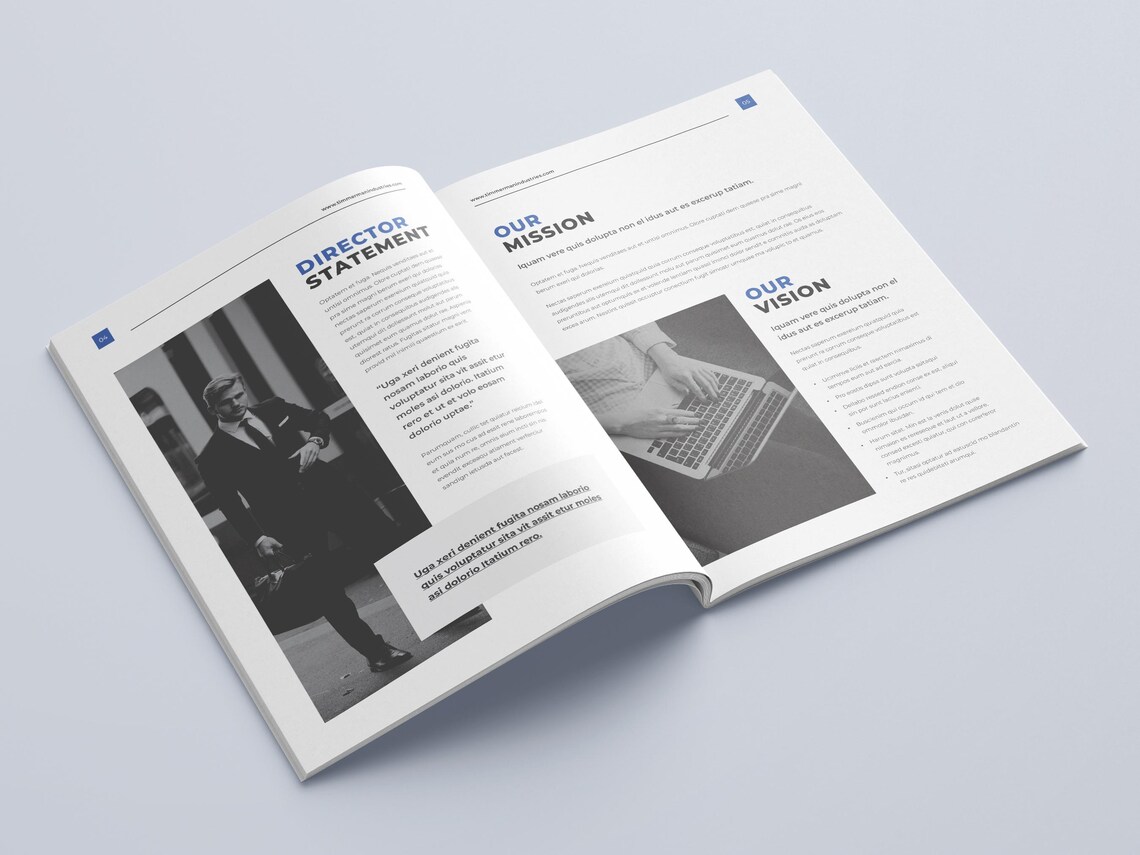 Company Profile Template, Corporate Handbook, Business Brochure Design ...