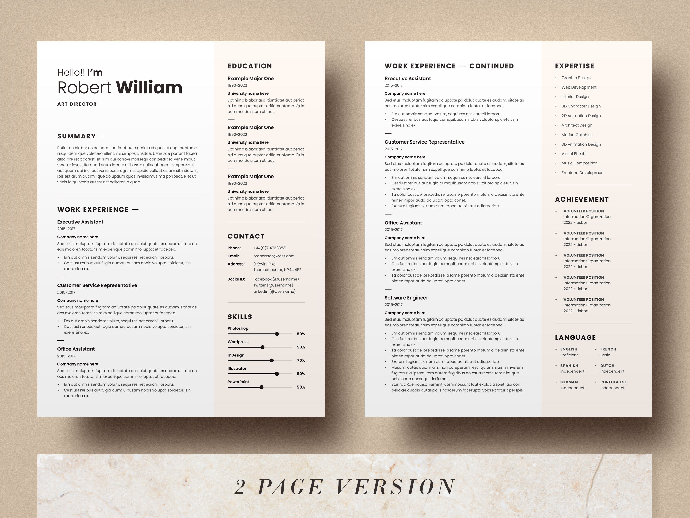 CV Template, Resume Template, Professional Resume, Executive Resume ...