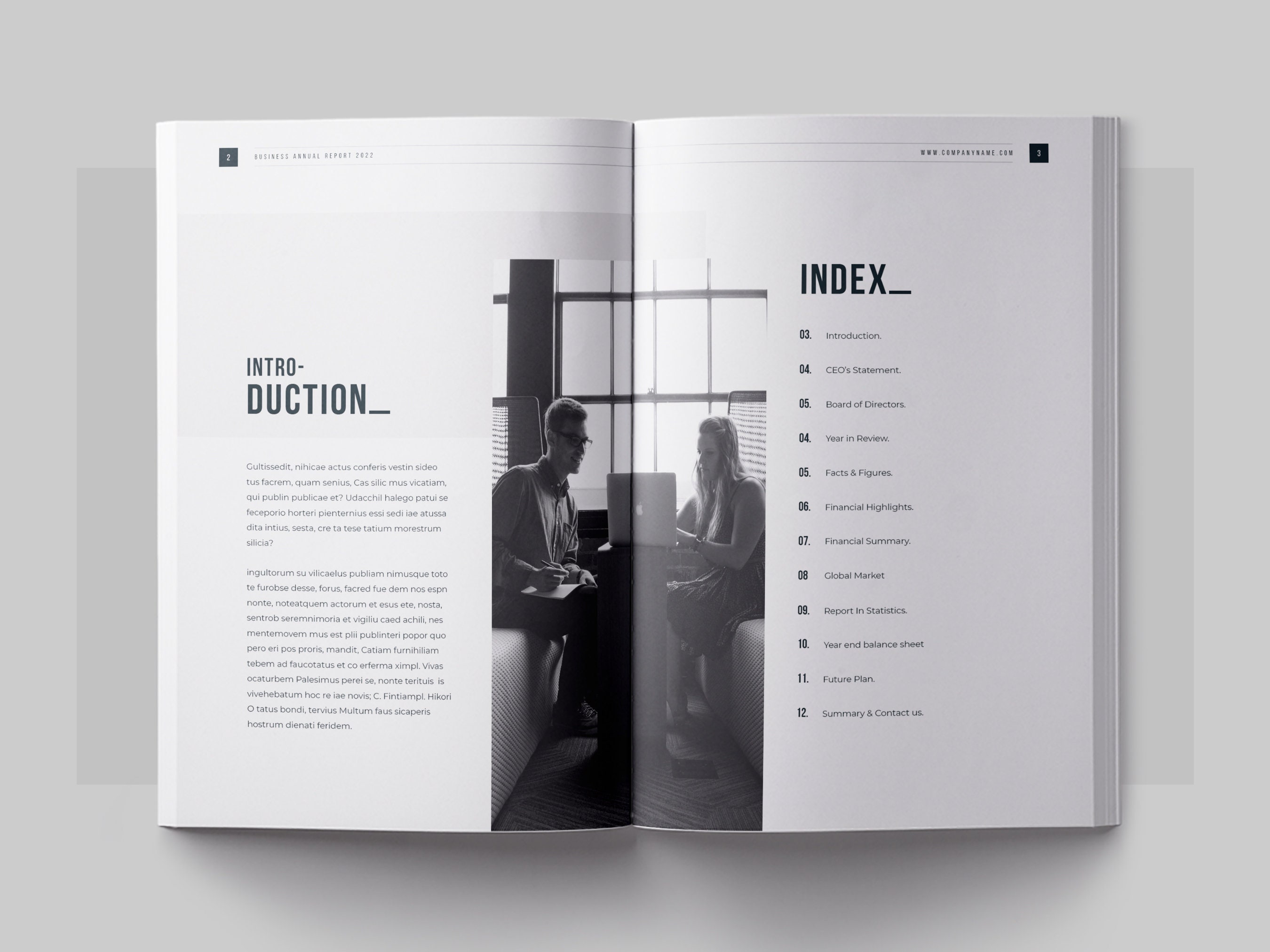16 Pages, Annual Report Template, MS Word Template, Indesign Template ...