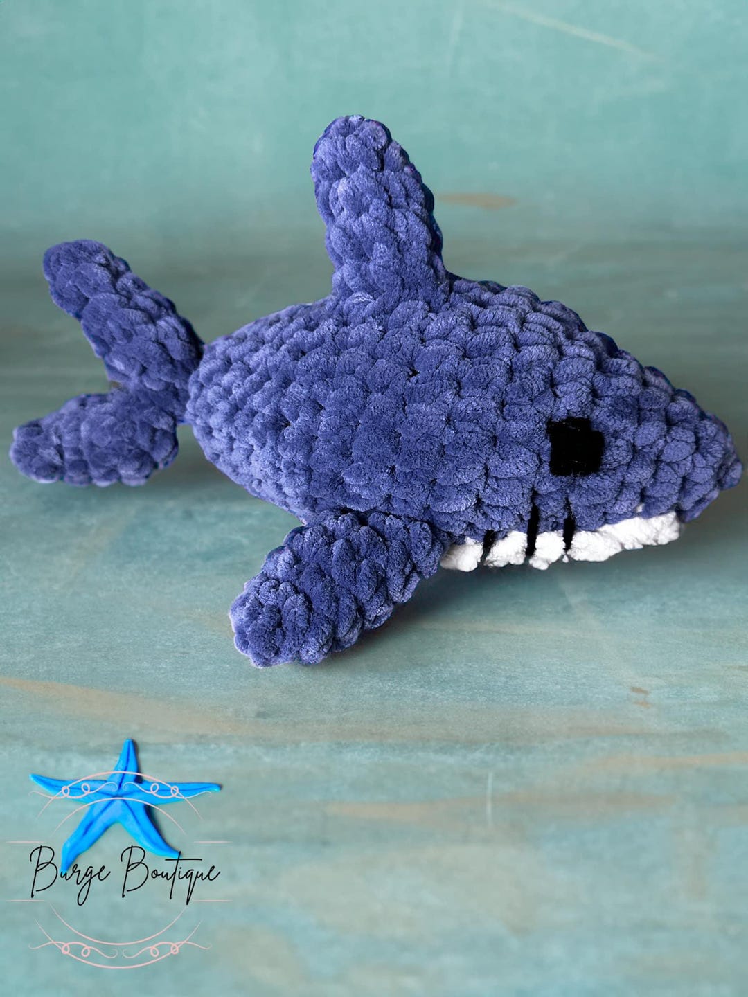 Shane the Shark Crochet Stuffed Animal, Crochet Shark, Baby Shark ...