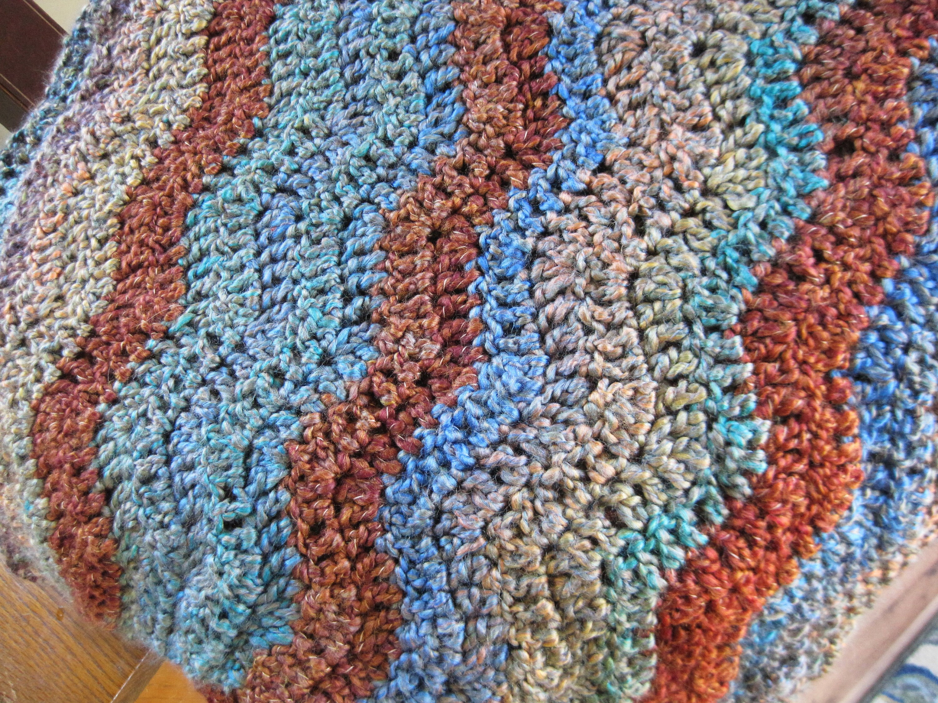 Hand Crocheted Variegated Afghan throw - Etsy