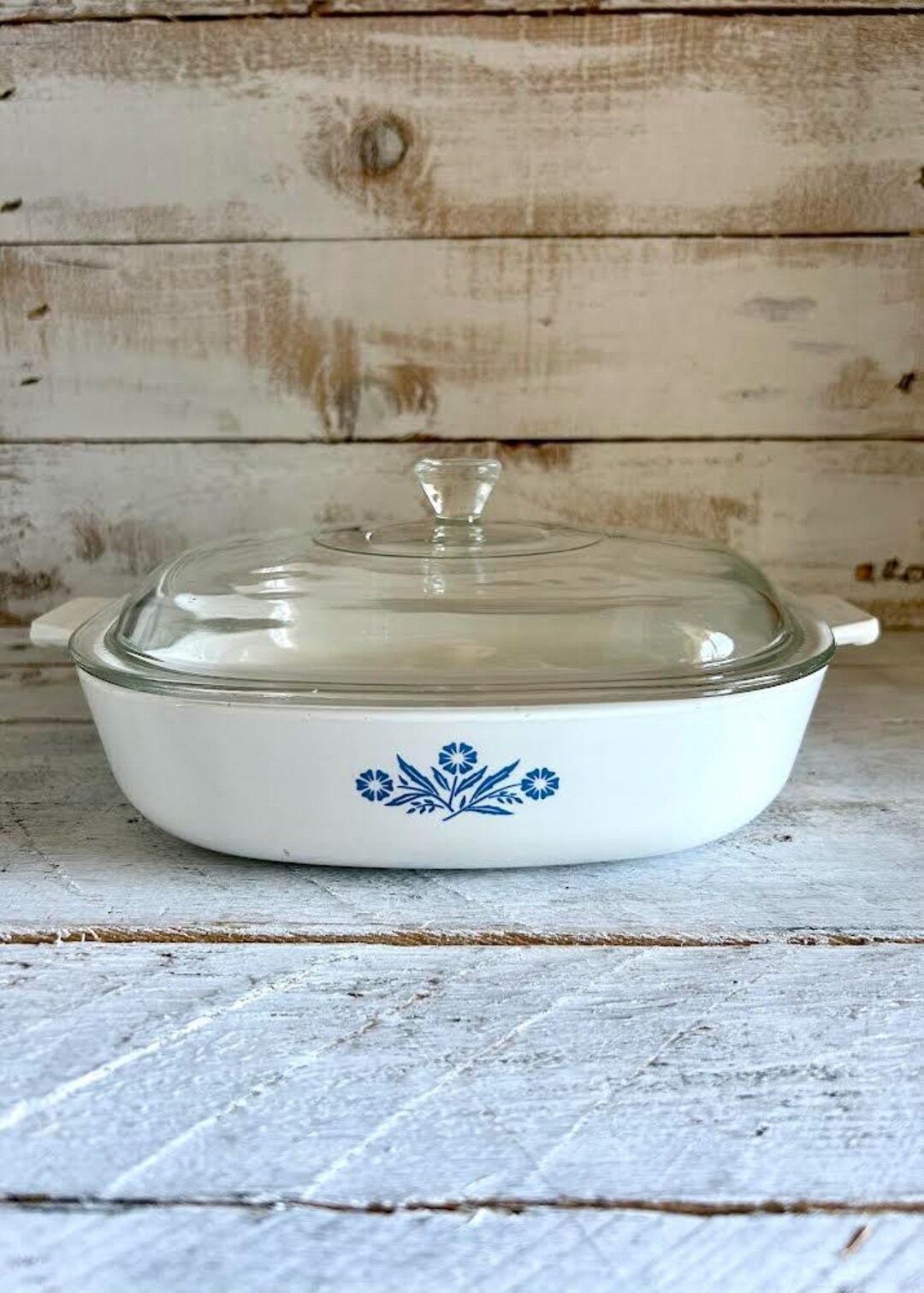 Pyrosil Corning Ware Casserole Dish With Lid 9in. Dish, Blue Cornflour ...